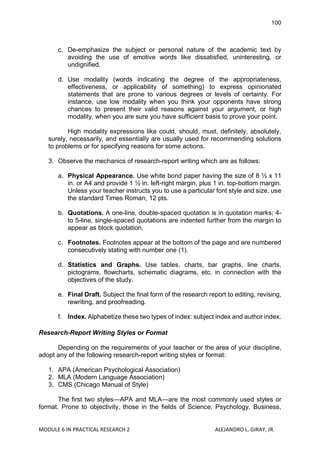 MODULE 6 IN PRactical research 1 for junior high | PDF