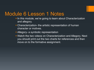 Module 6 lesson 1 powerpoint | PPTX | Education