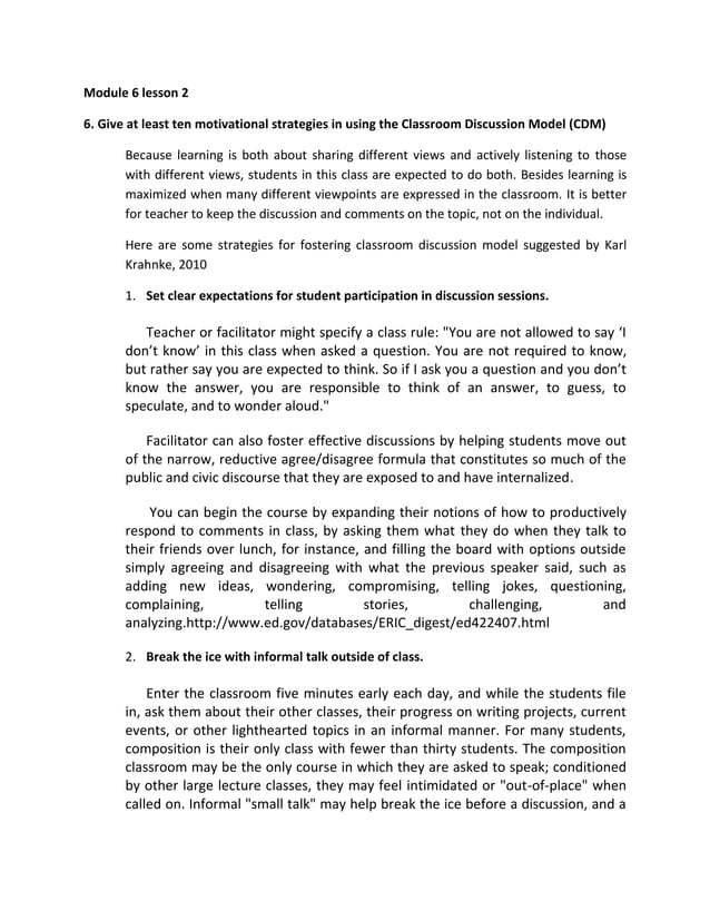 Module 6 lesson 2 | DOCX