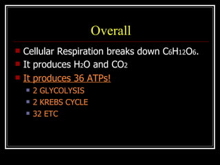 Module 6, lesson 2 cell respiration | PPT