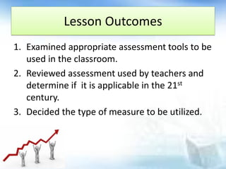 Criteria in Choosing Appropriate Assessment Tool | PDF