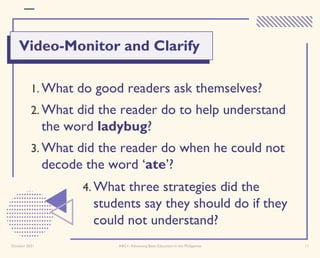 Module 6 Monitoring Comprehension.pptx | Educational Assessment | Education