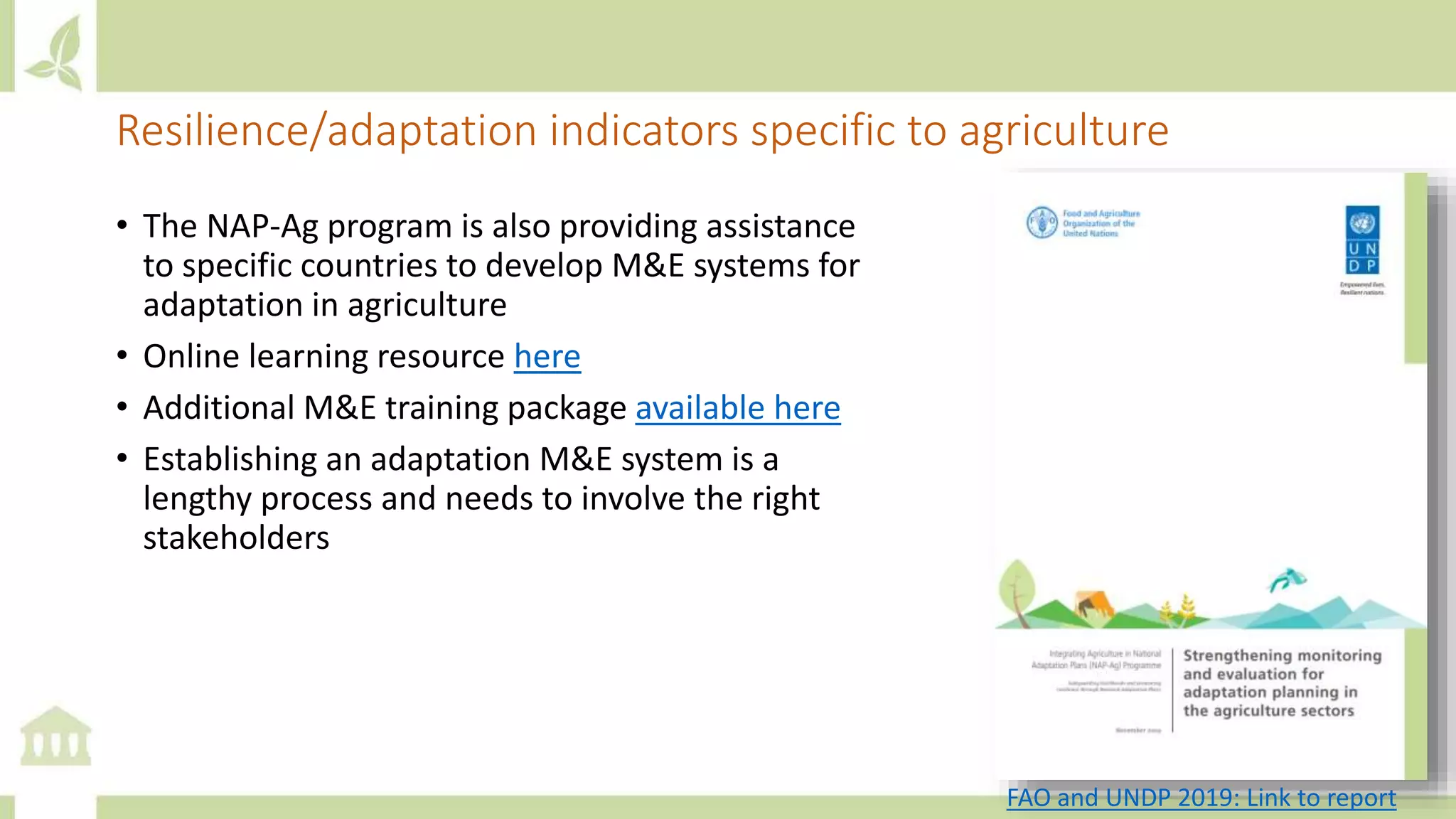 Module 6: Measurement, Reporting and Verification (MRV) and adaptation ...