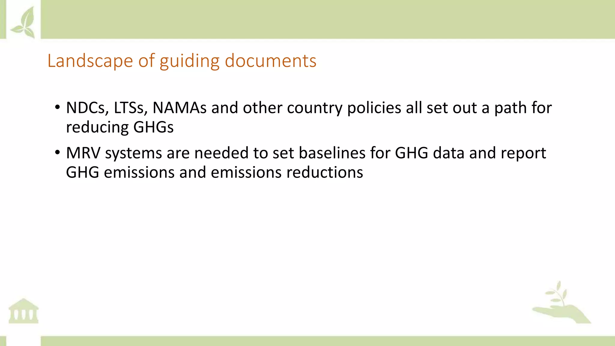 Module 6: Measurement, Reporting and Verification (MRV) and adaptation ...