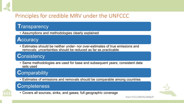 Module 6: Measurement, Reporting and Verification (MRV) and adaptation ...