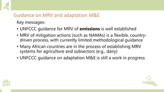 Module 6: Measurement, Reporting and Verification (MRV) and adaptation ...