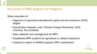 Module 6: Measurement, Reporting and Verification (MRV) and adaptation ...