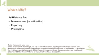 Module 6: Measurement, Reporting and Verification (MRV) and adaptation ...