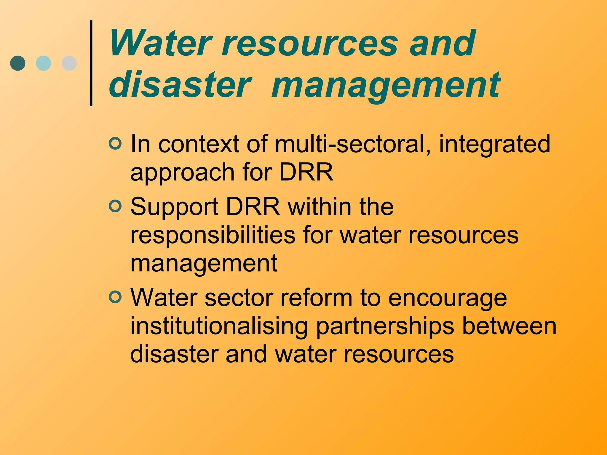 Policy and Insititutional Arrangement for Disaster Management | PPT