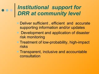 Policy and Insititutional Arrangement for Disaster Management | PPT