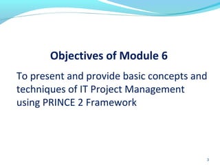 Module 6 project management prince 2 | PPT