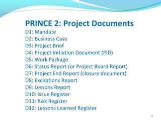 Module 6 project management prince 2 | PPT