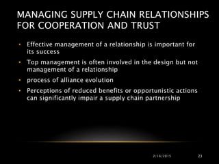 Supply Chain Management module 6 | PPTX