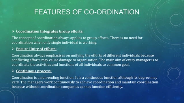 Co-ordination & Follet’s four principles of Co-ordination | PPT