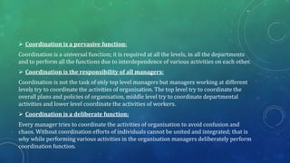 Co-ordination & Follet’s four principles of Co-ordination | PPT