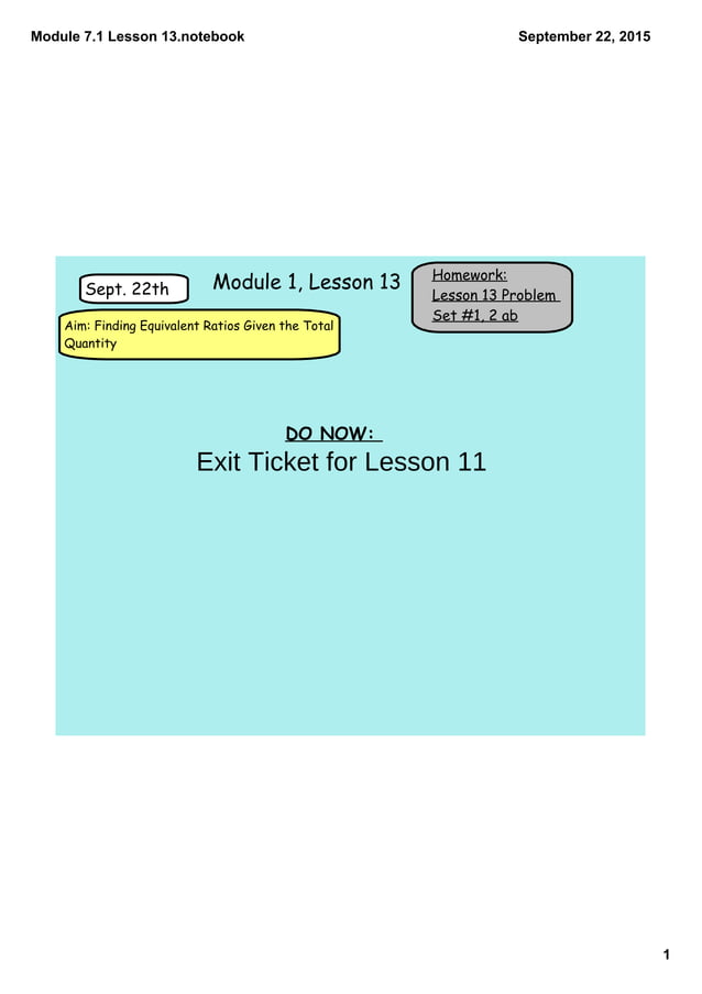 Module 7.1 lesson 13 | PDF