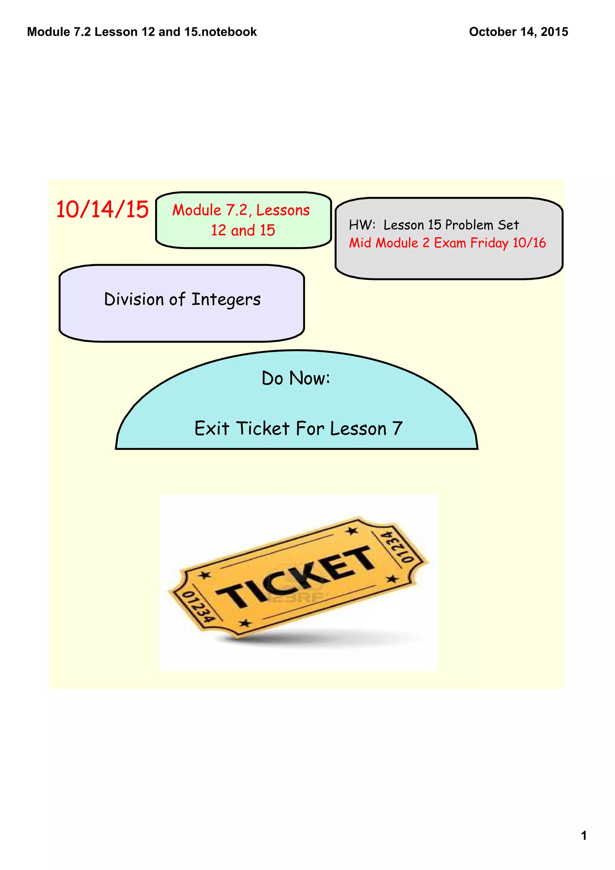 Module 7.2 lesson 12 and 15 | PDF