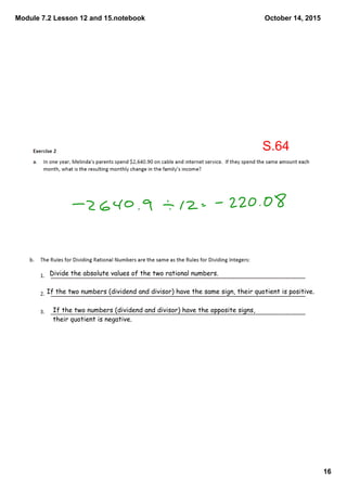 Module 7.2 lesson 12 and 15 | PDF