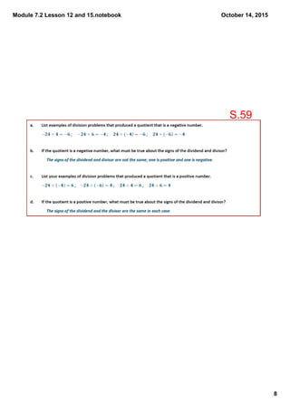 Module 7.2 lesson 12 and 15 | PDF