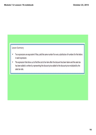Module 7.2 lesson 19 | PDF