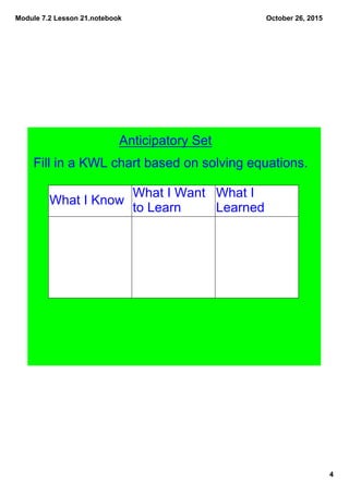 Module 7.2 lesson 21 | PDF