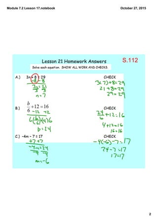 Module 7.2 lesson 17 | PDF