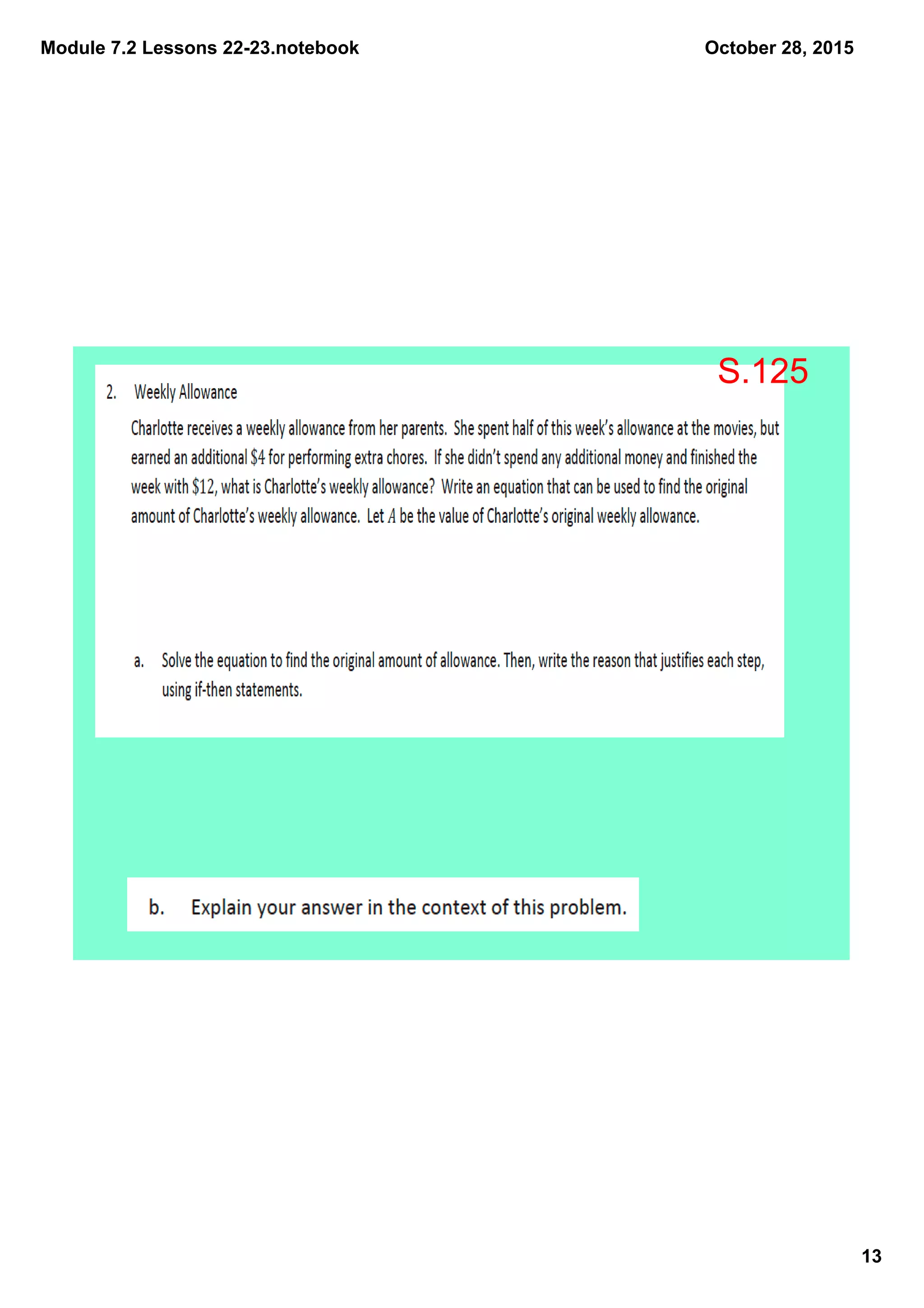 Module 7.2 lessons 22 23 | PDF