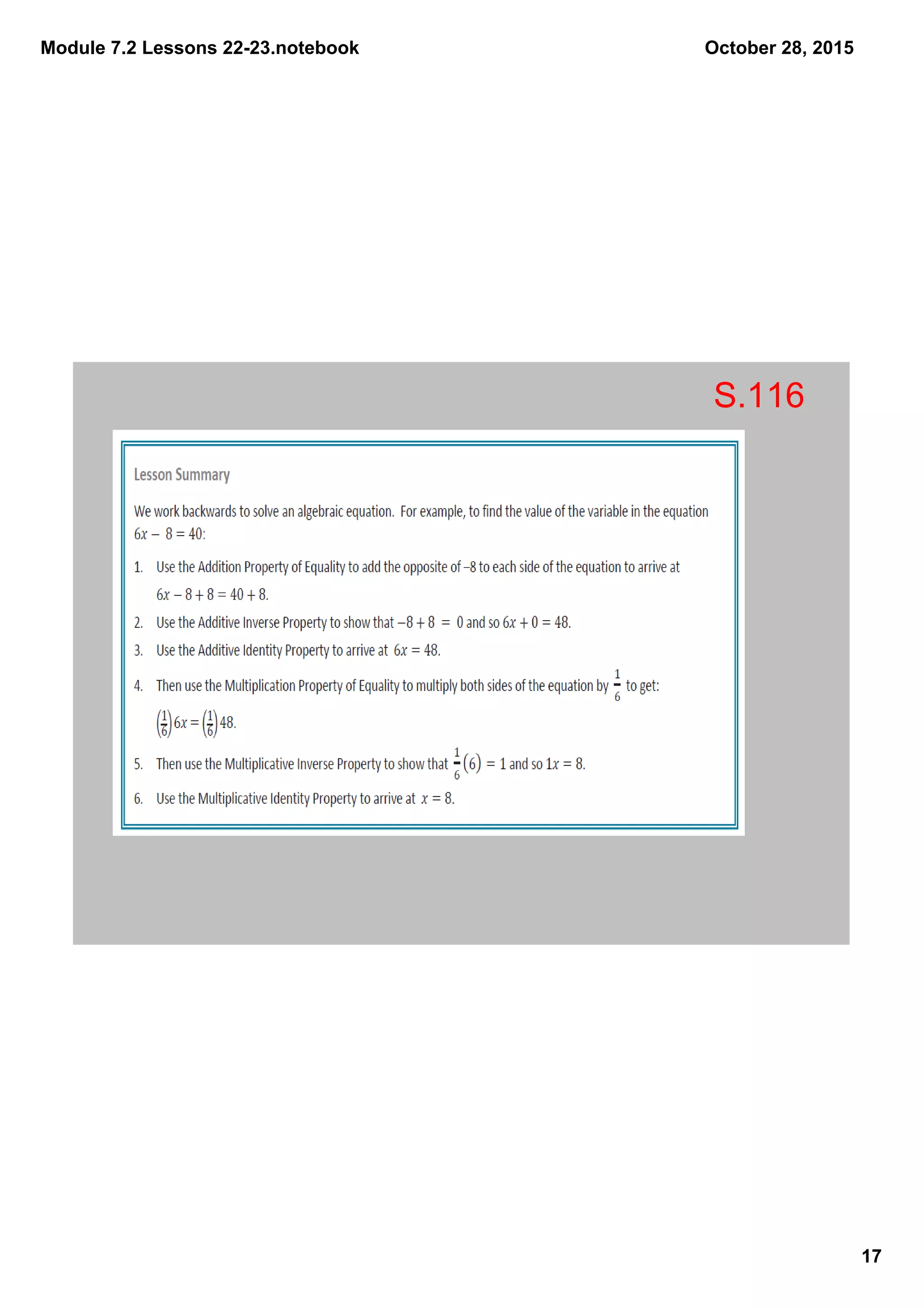 Module 7.2 lessons 22 23 | PDF