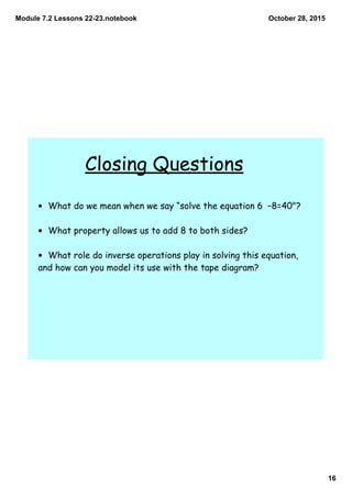 Module 7.2 lessons 22 23 | PDF