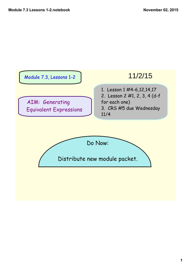 Module 7.3 lessons 1 2 | PDF