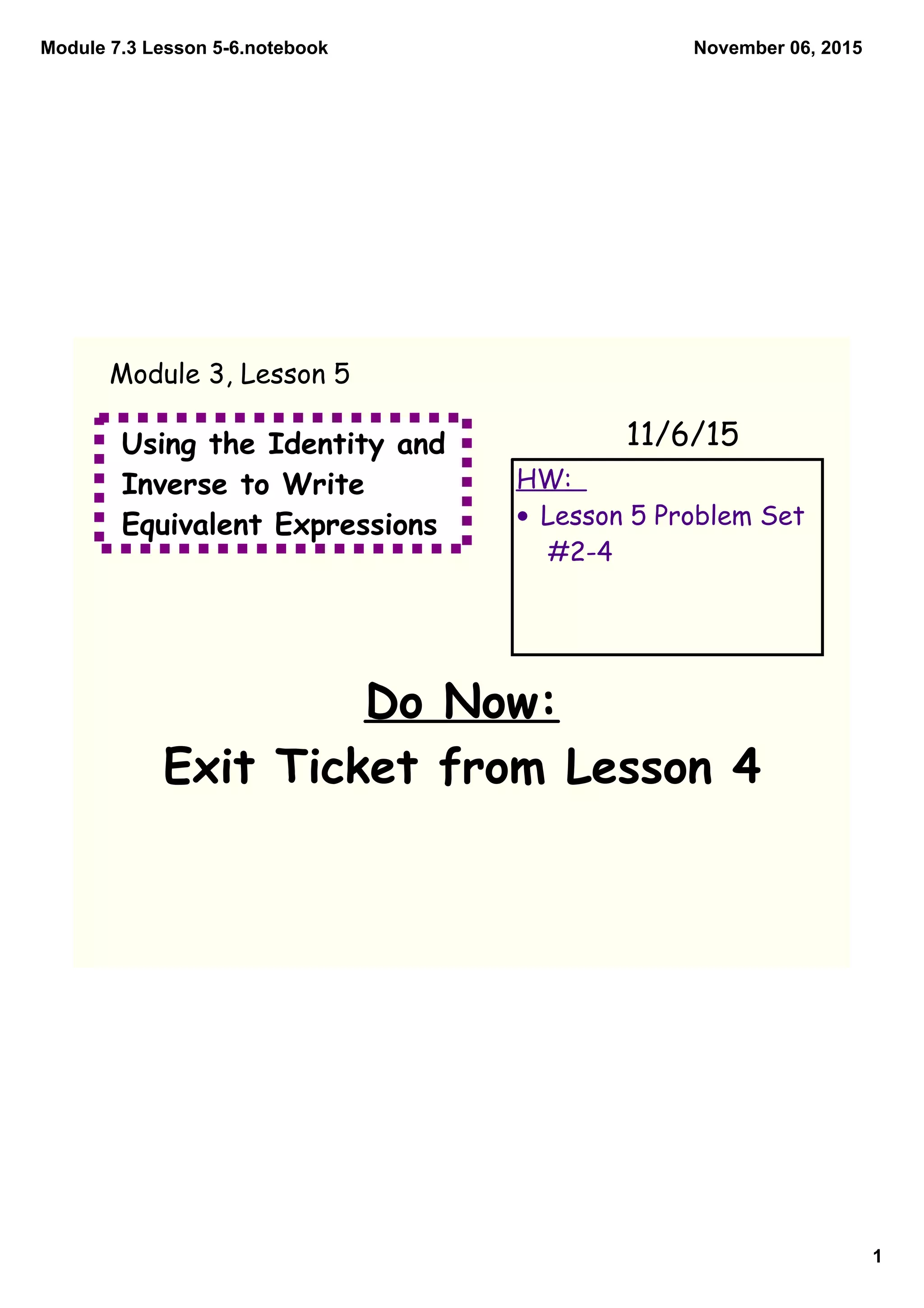 Module 7.3 lesson 5 6 | PDF