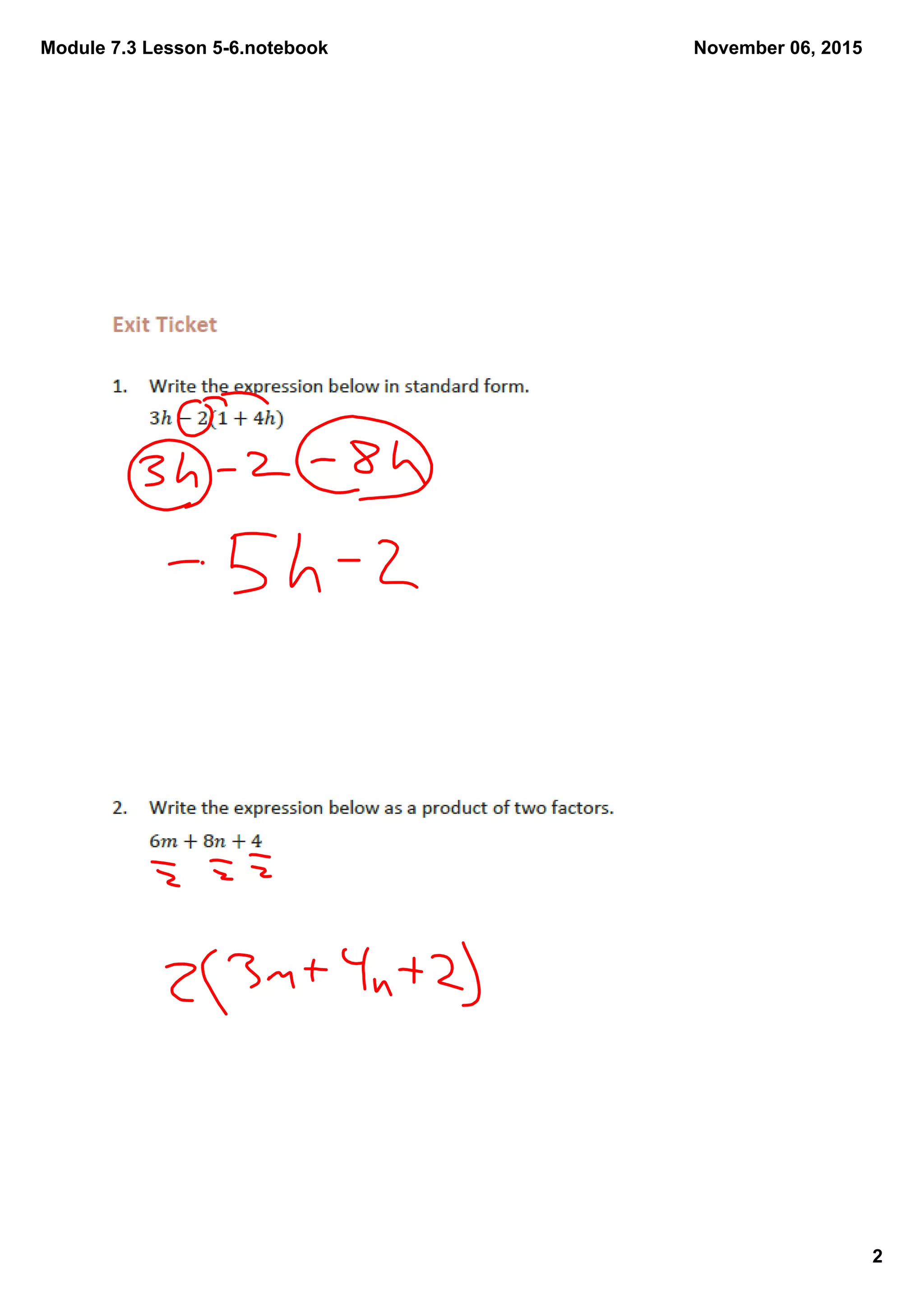 Module 7.3 lesson 5 6 | PDF