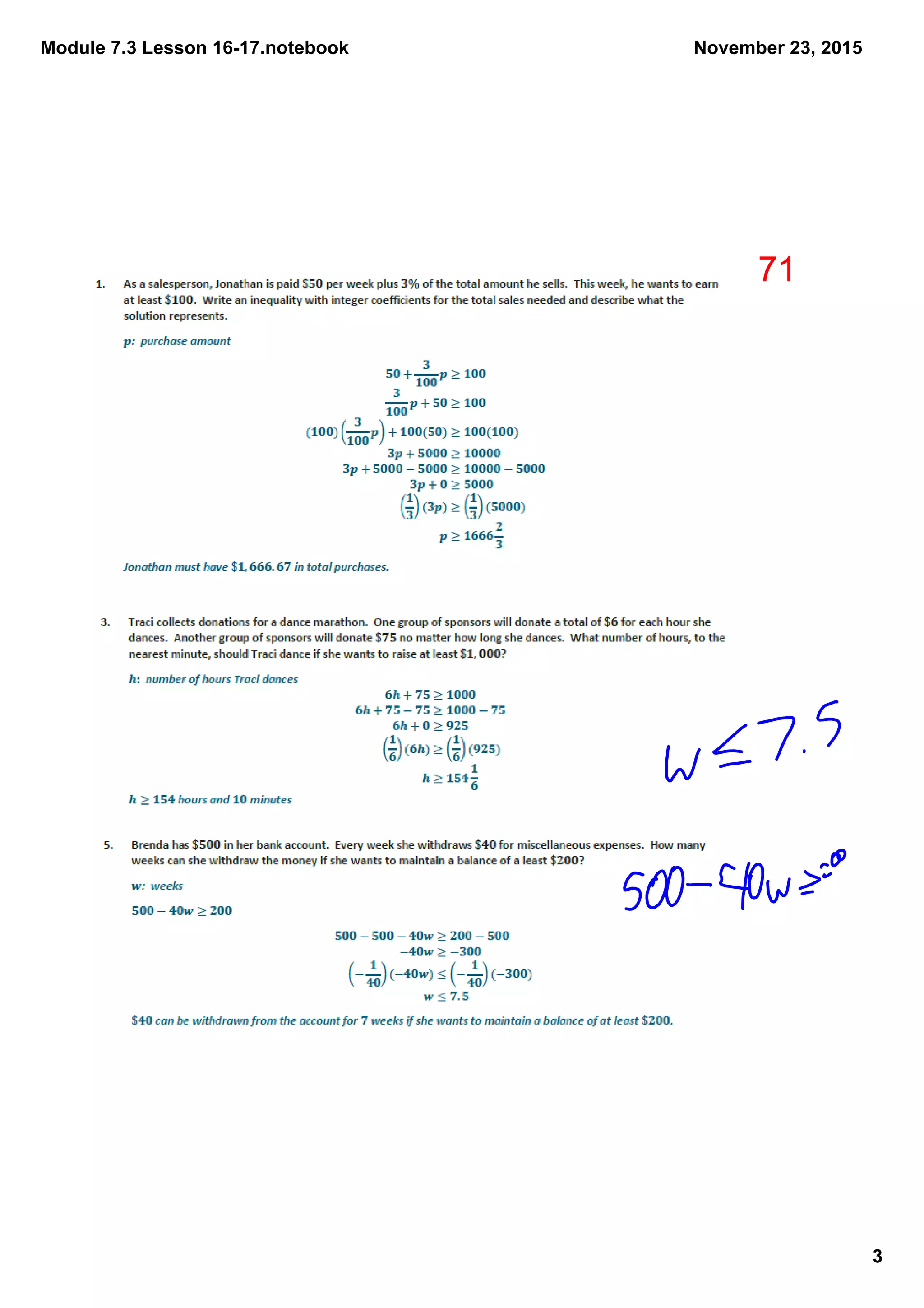 Module 7.3 lesson 16 17 | PDF