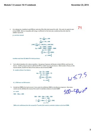 Module 7.3 lesson 16 17 | PDF