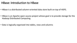 Advance Hive, NoSQL Database (HBase) - Module 7 | PPT