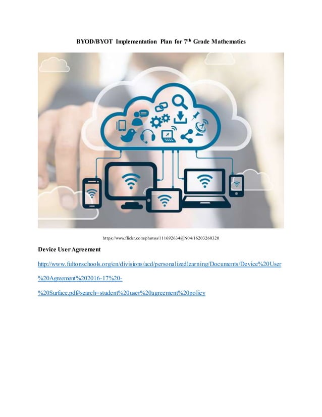 BYOD/BYOT Implementation Plan for 7th Grade Mathematics | DOCX | Tablets and E-readers ...