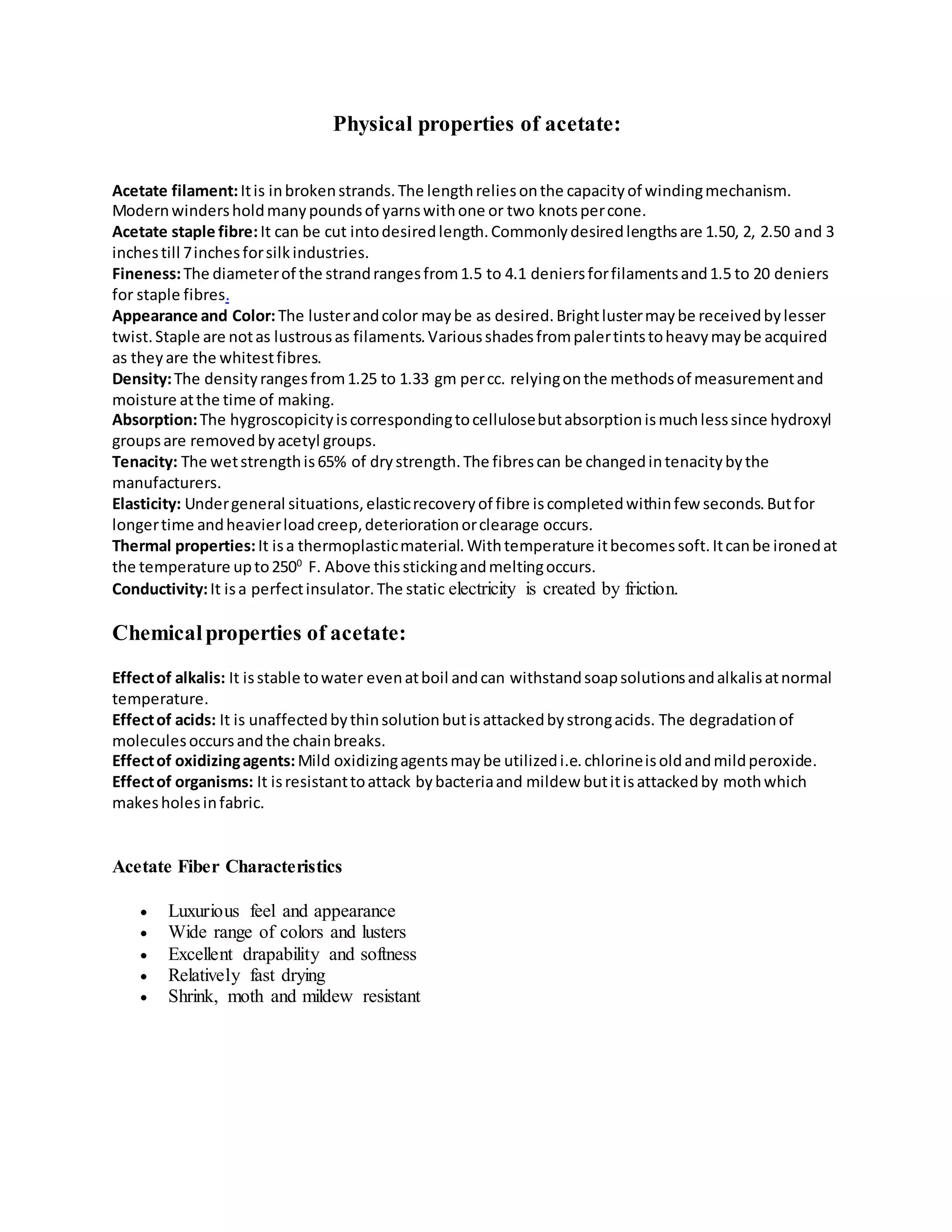 Acetate Fiber | DOCX