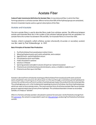 Acetate Fiber Structure