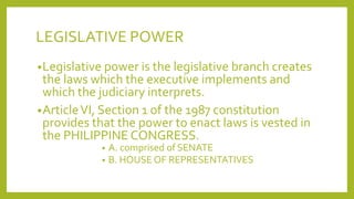 Module 7: THE LEGISLATIVE | PPTX