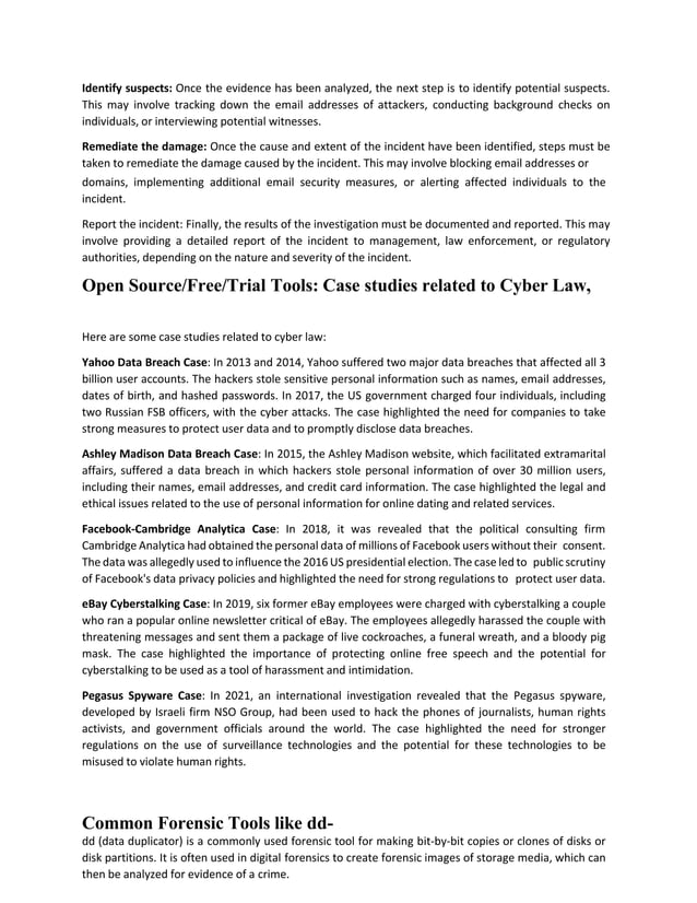 Module 7 Cyber Laws and Forensic | PDF