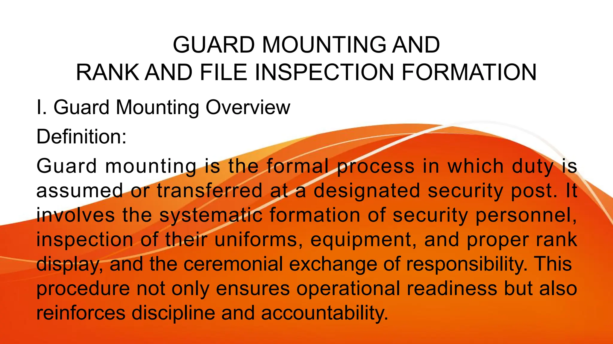 Module 7 guard mounting of security pers | PDF