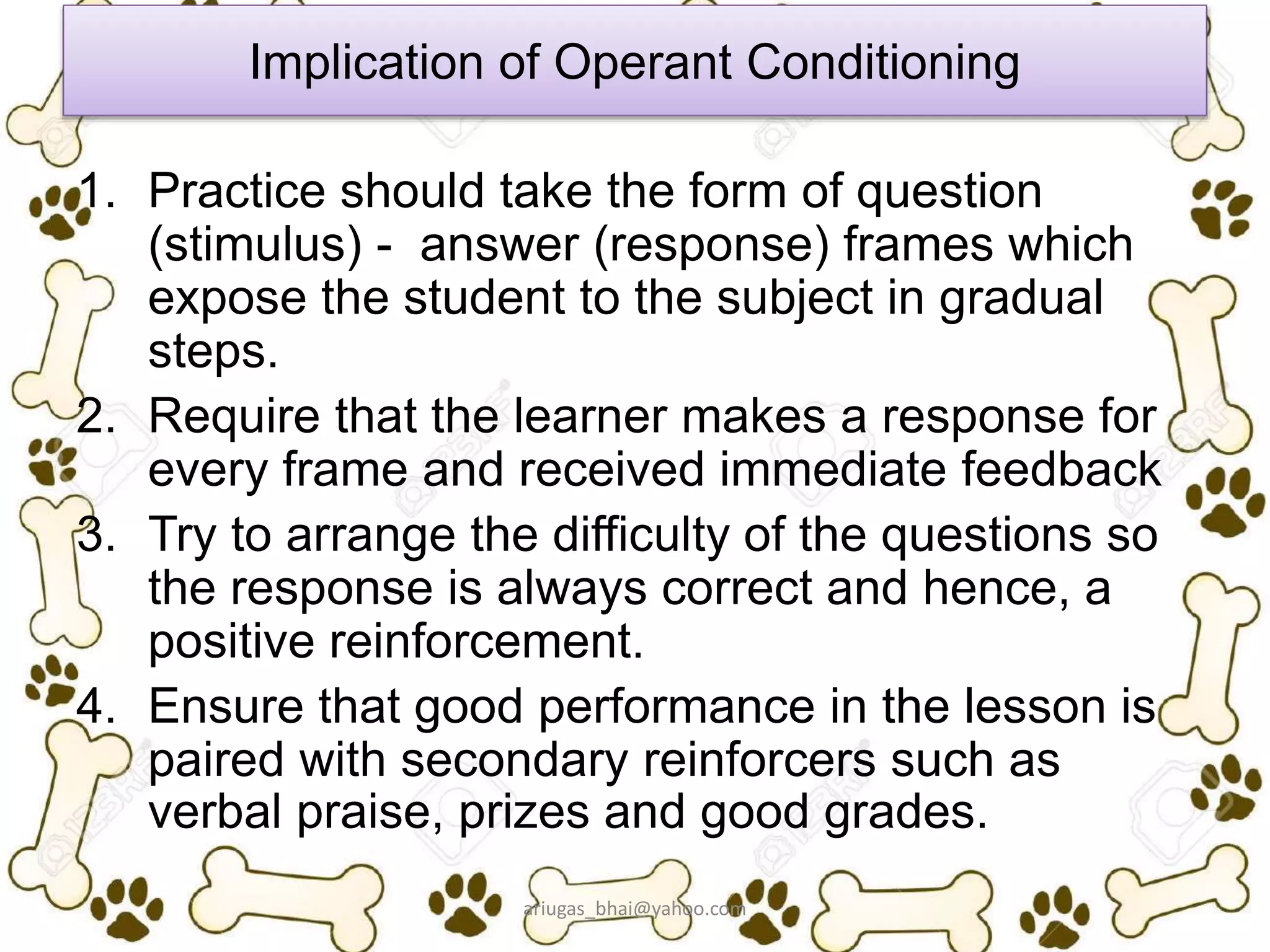 Module 7 behaviorist perspective | PPTX
