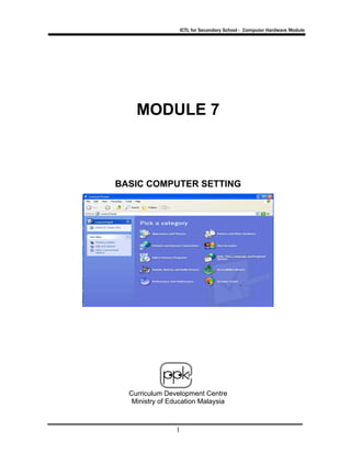 Module 7 computer 20 settings | PDF