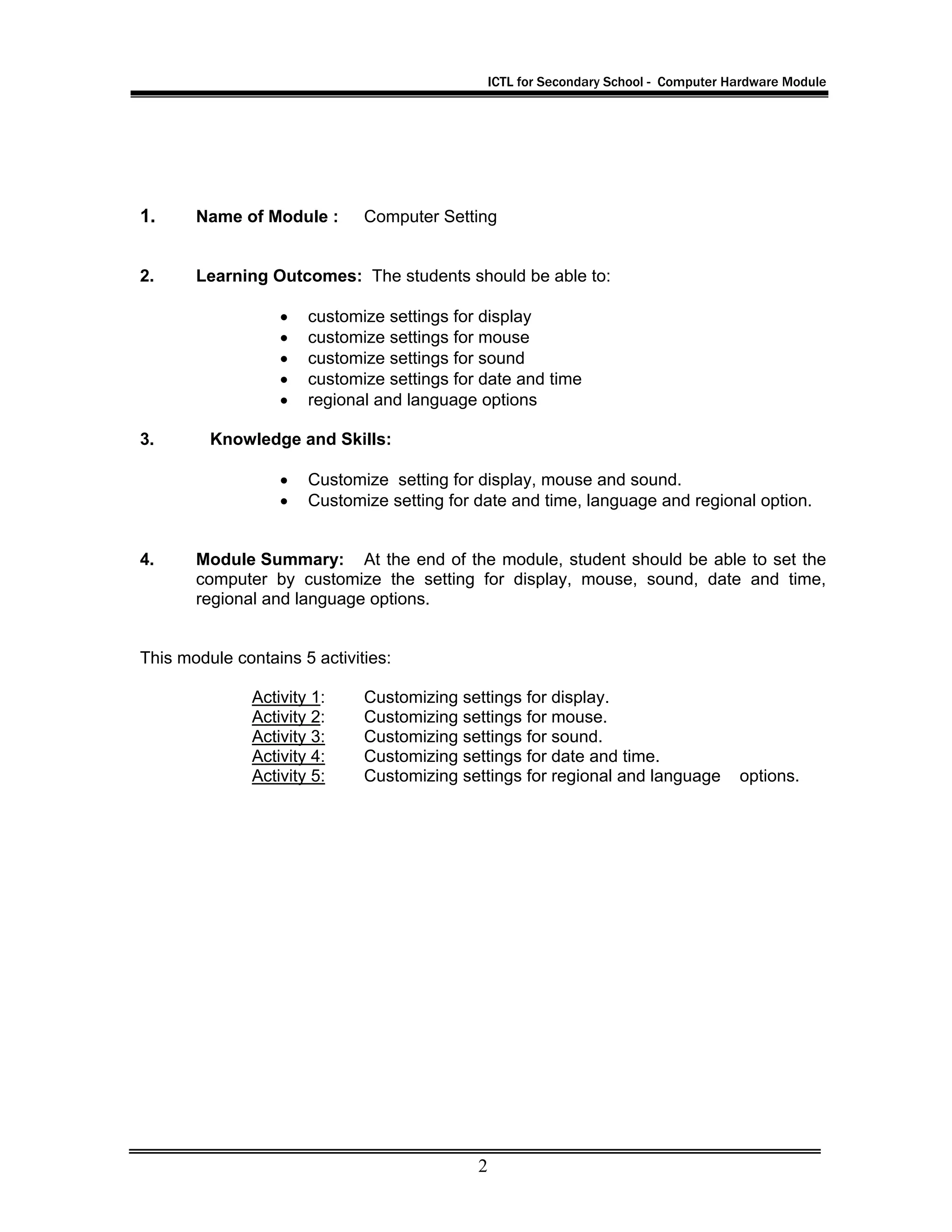 Module7 computer settings | PDF