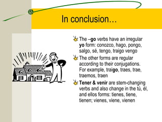 Module 7 irregular yo verbs | PPT