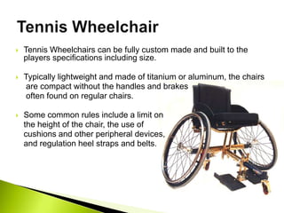 Paralympic sport Wheelchair tennis | PPT