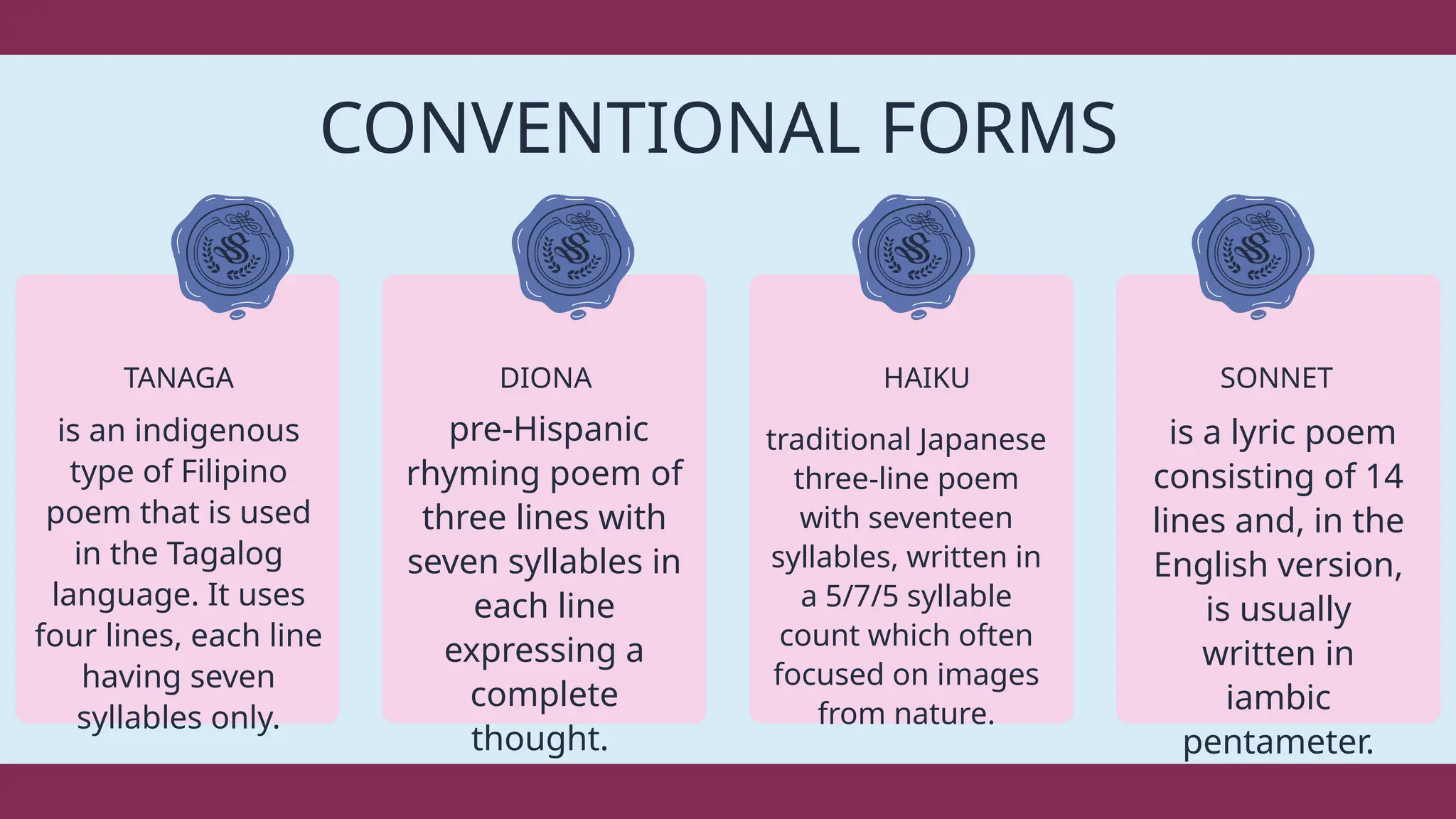 MODULE 7 - SPECIFIC FORMS AND CONVENTION OF POETRY.pptx