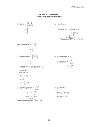 Module 7 The Straight Lines | PDF