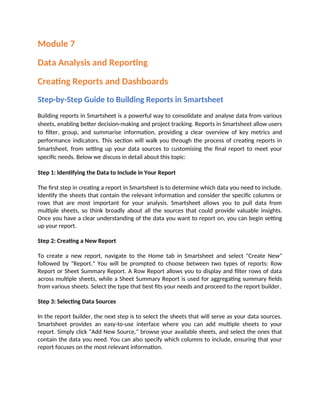 Module 7 Data Analysis with Smartsheet.docx
