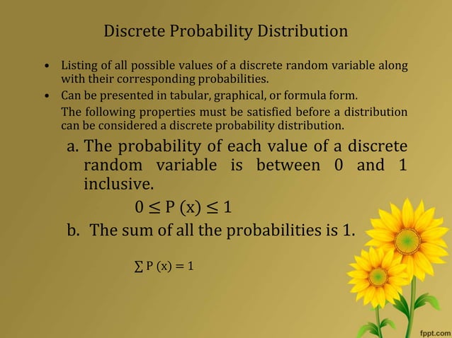 Module 7 discrete probability distributions | PPTX | Physics | Science
